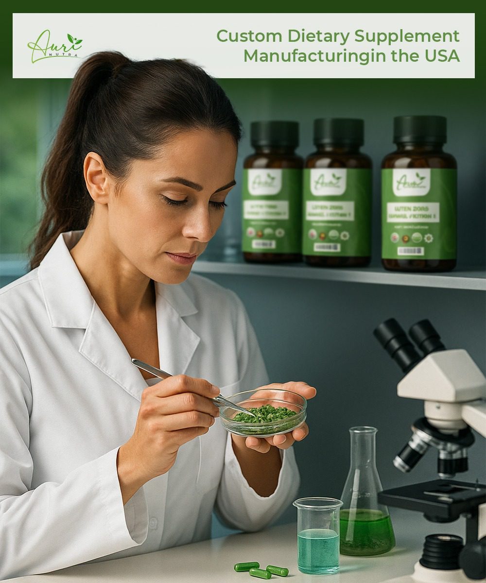 Custom Supplement Manufacturing in the U.S. - Aurinutra